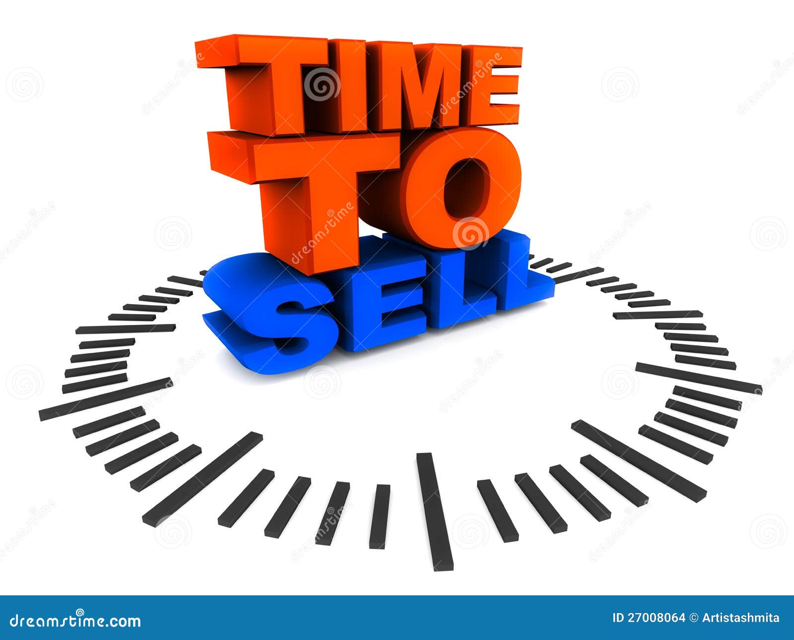 Time to sell stock illustration. Illustration of dial - 27008064