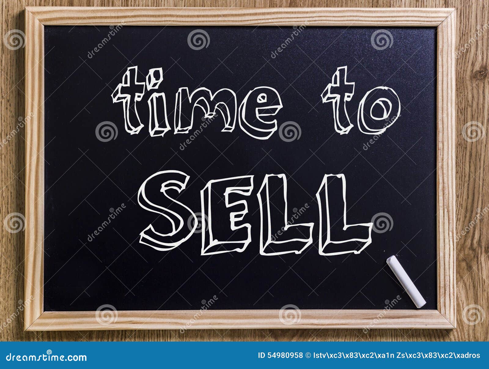 Time to sell stock photo. Image of inspiration, wood - 54980958