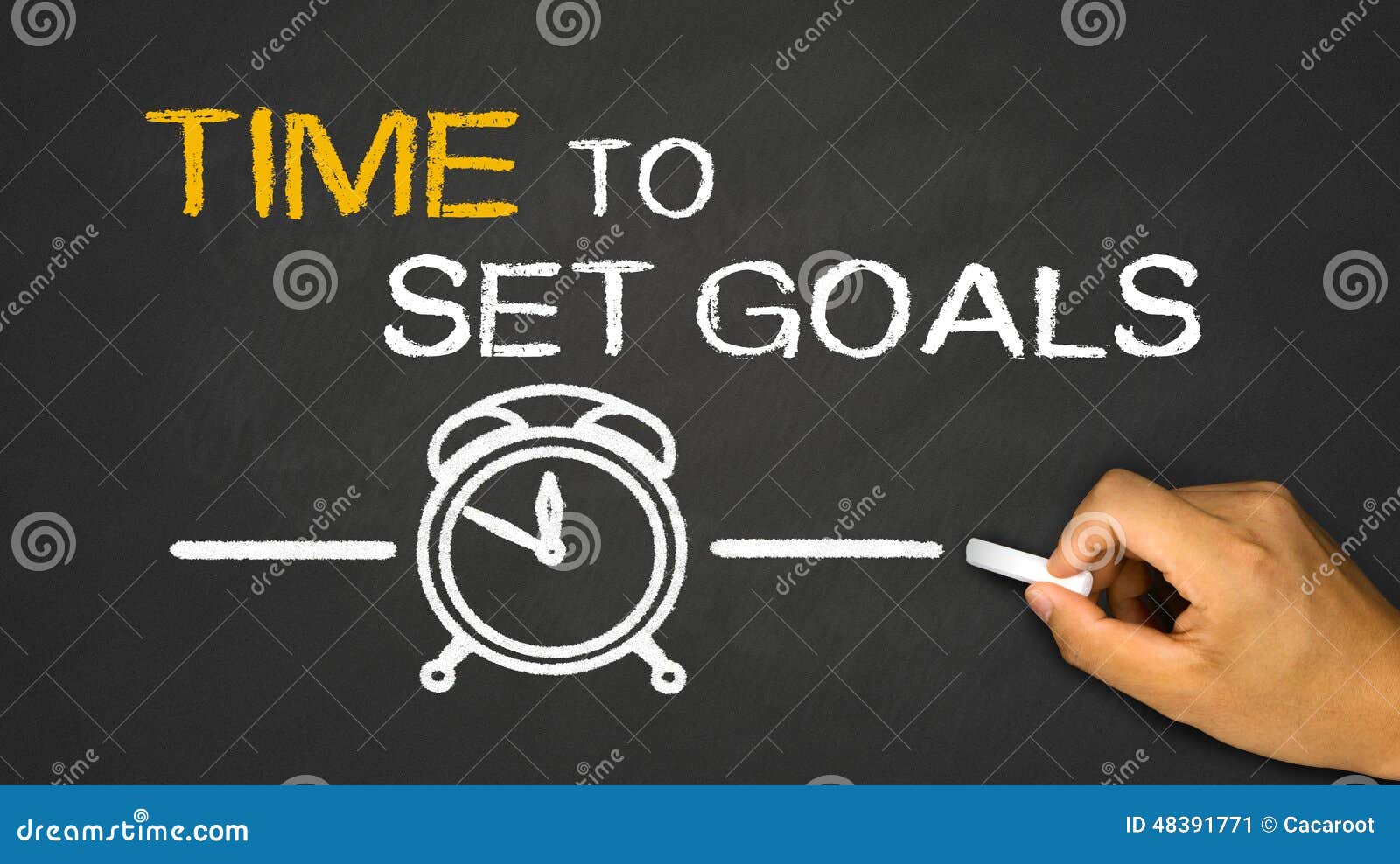 Time to set goals stock image. Image of goal, time, improve - 48391771
