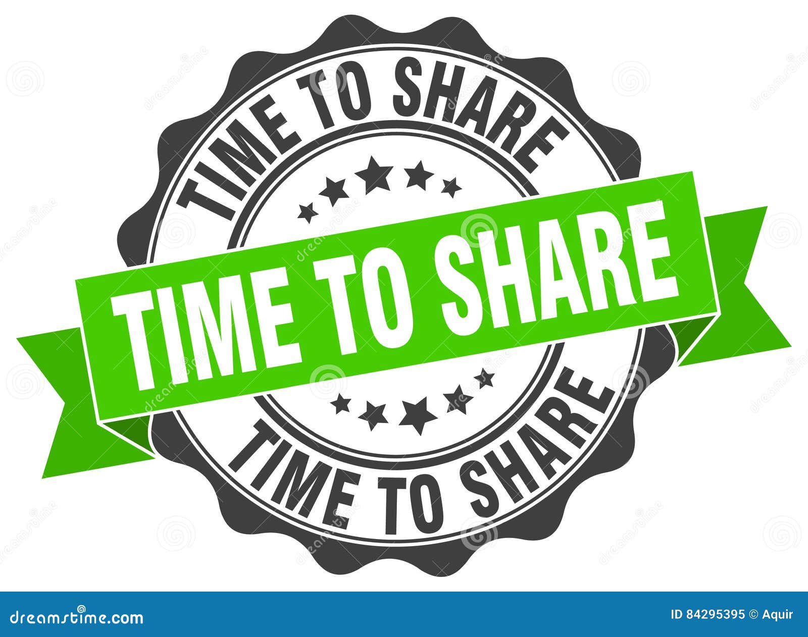 Time to share stamp stock vector. Illustration of sticker - 84295395