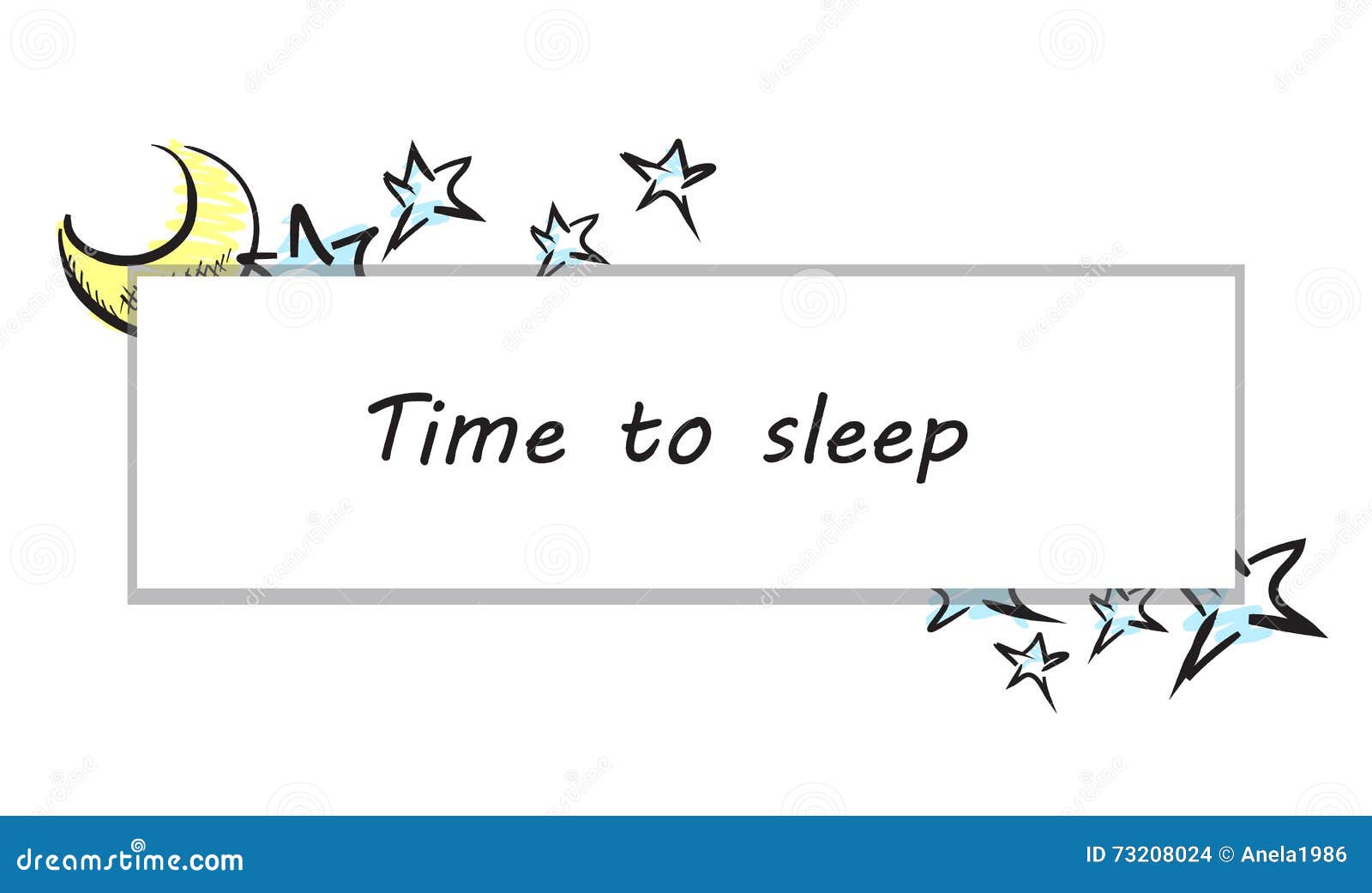 Time To Sleep Illustration stock vector. Illustration of dreamlike ...