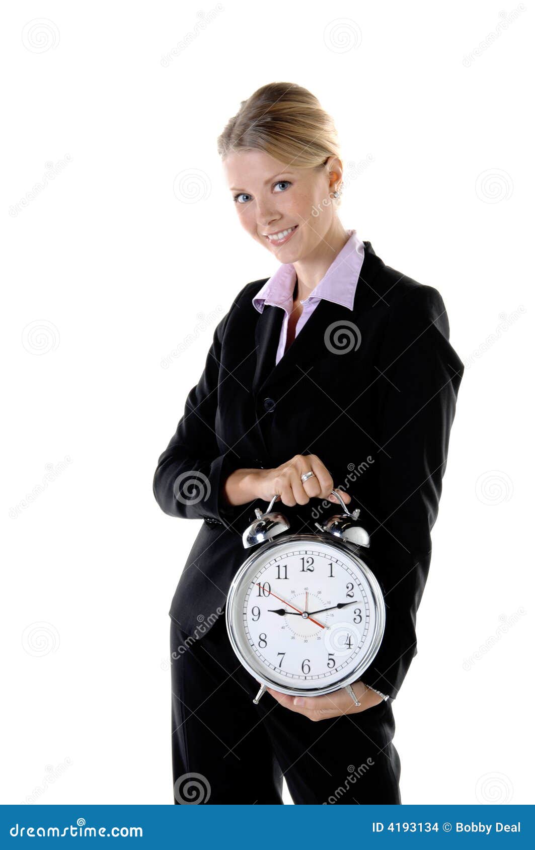 Time to spare stock photo. Image of blond, concept, suit - 4193134
