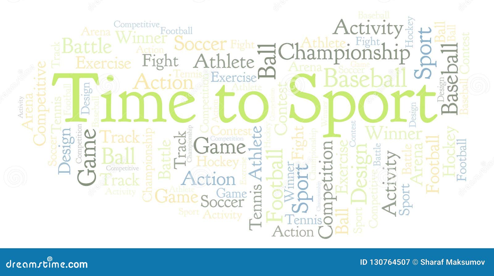 Time to Sport word cloud. stock illustration. Illustration of bubble ...