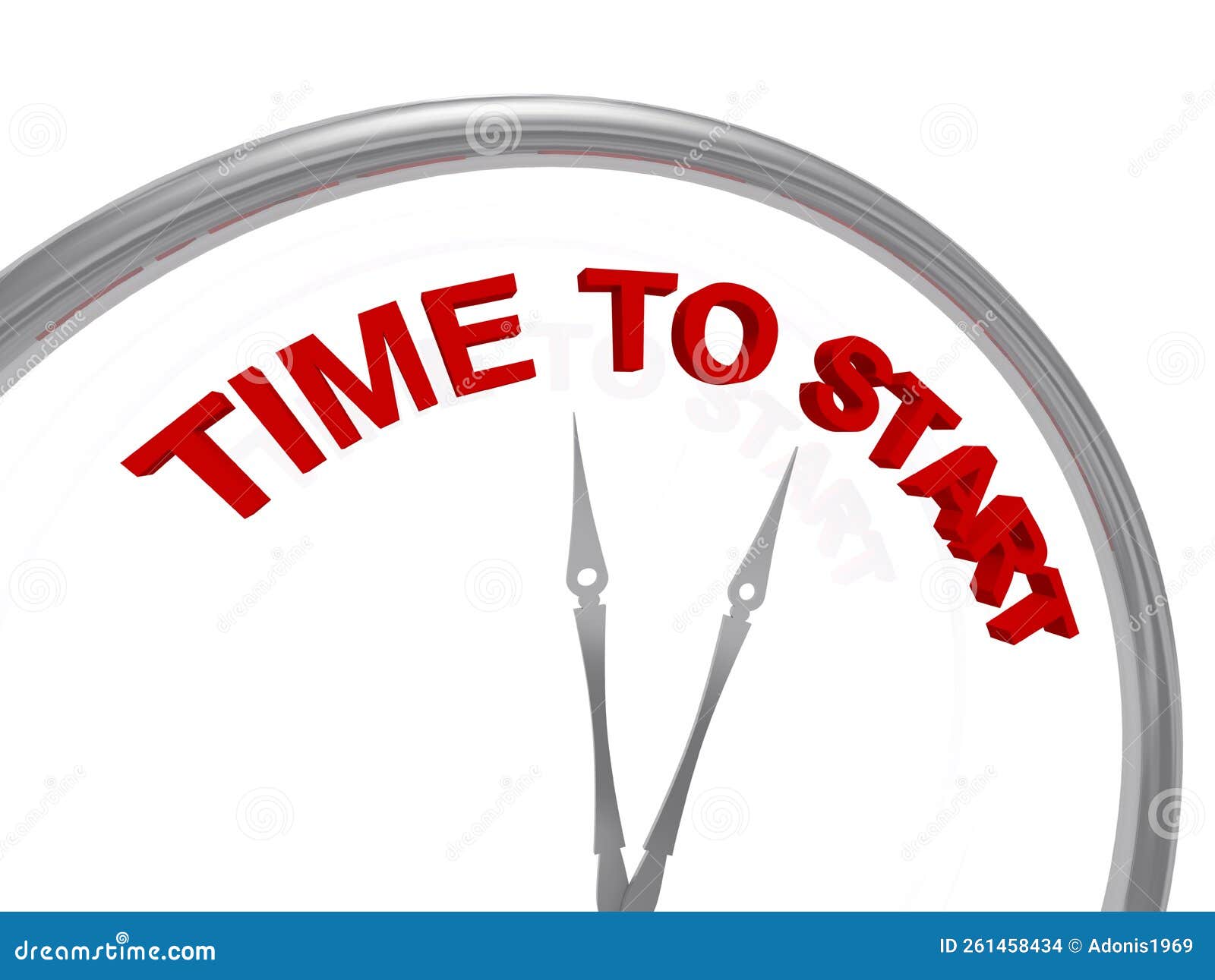 Time To Start Word on Clock Stock Illustration - Illustration of ...