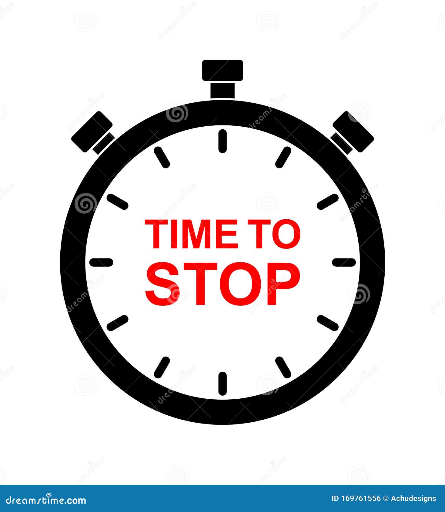 Time To Stop Stopwatch Timer Icon Logo Stock Vector - Illustration of ...