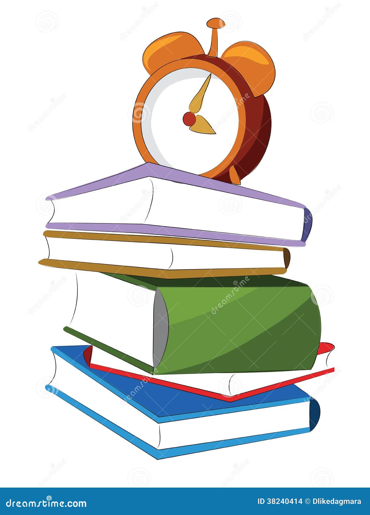 Time to Study stock illustration. Illustration of retro - 38240414