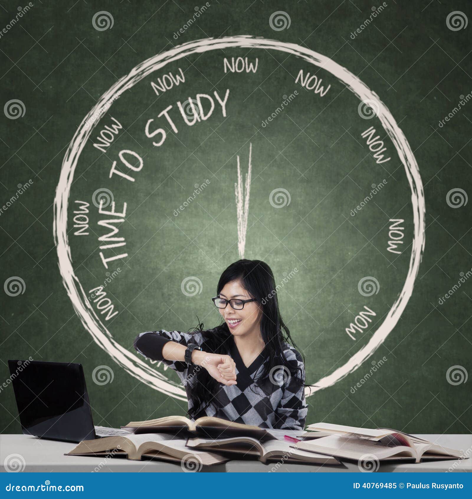 Time to study concept stock image. Image of looking, college - 40769485