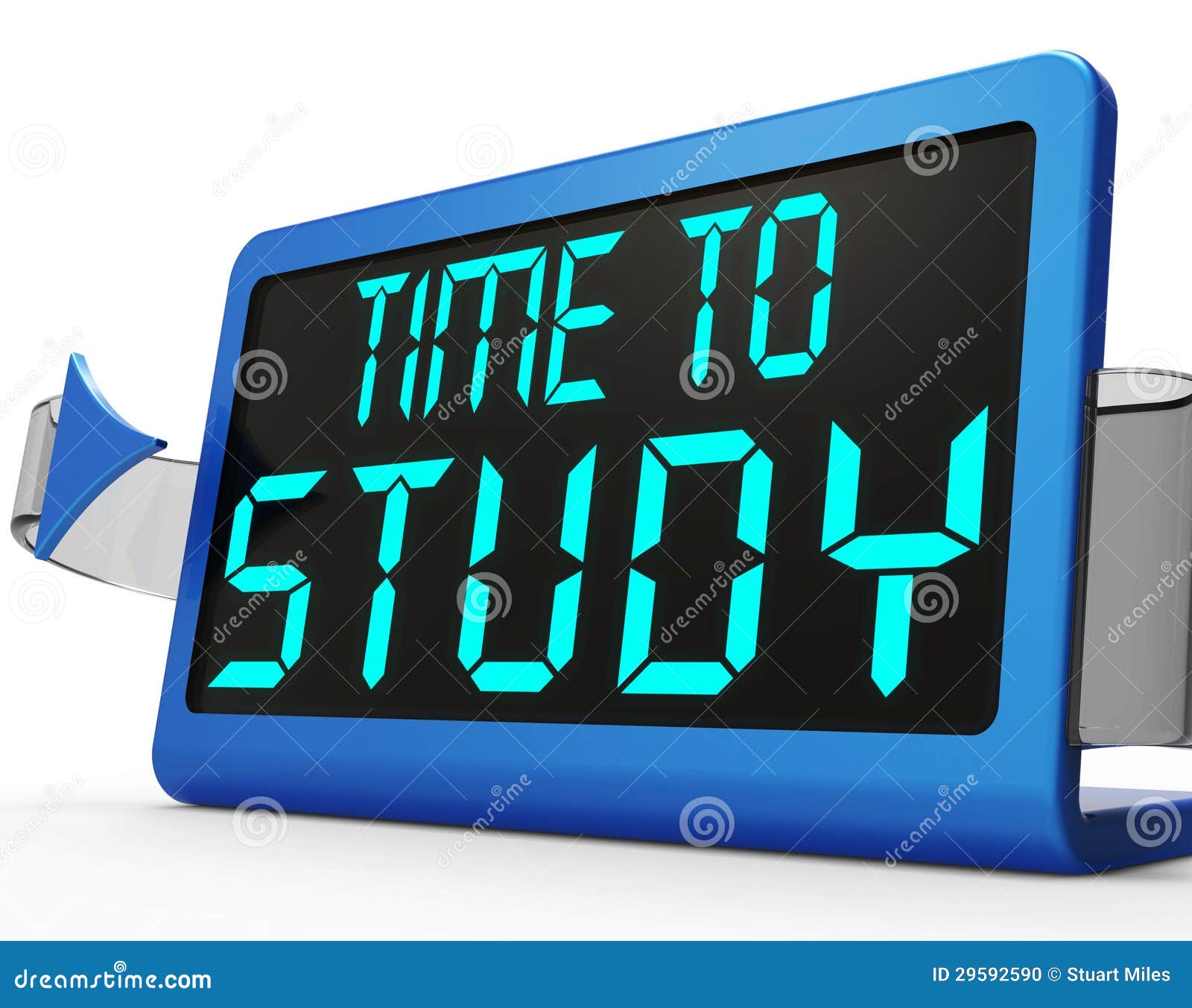 Time To Study Message Showing Education and Studying Stock Illustration ...
