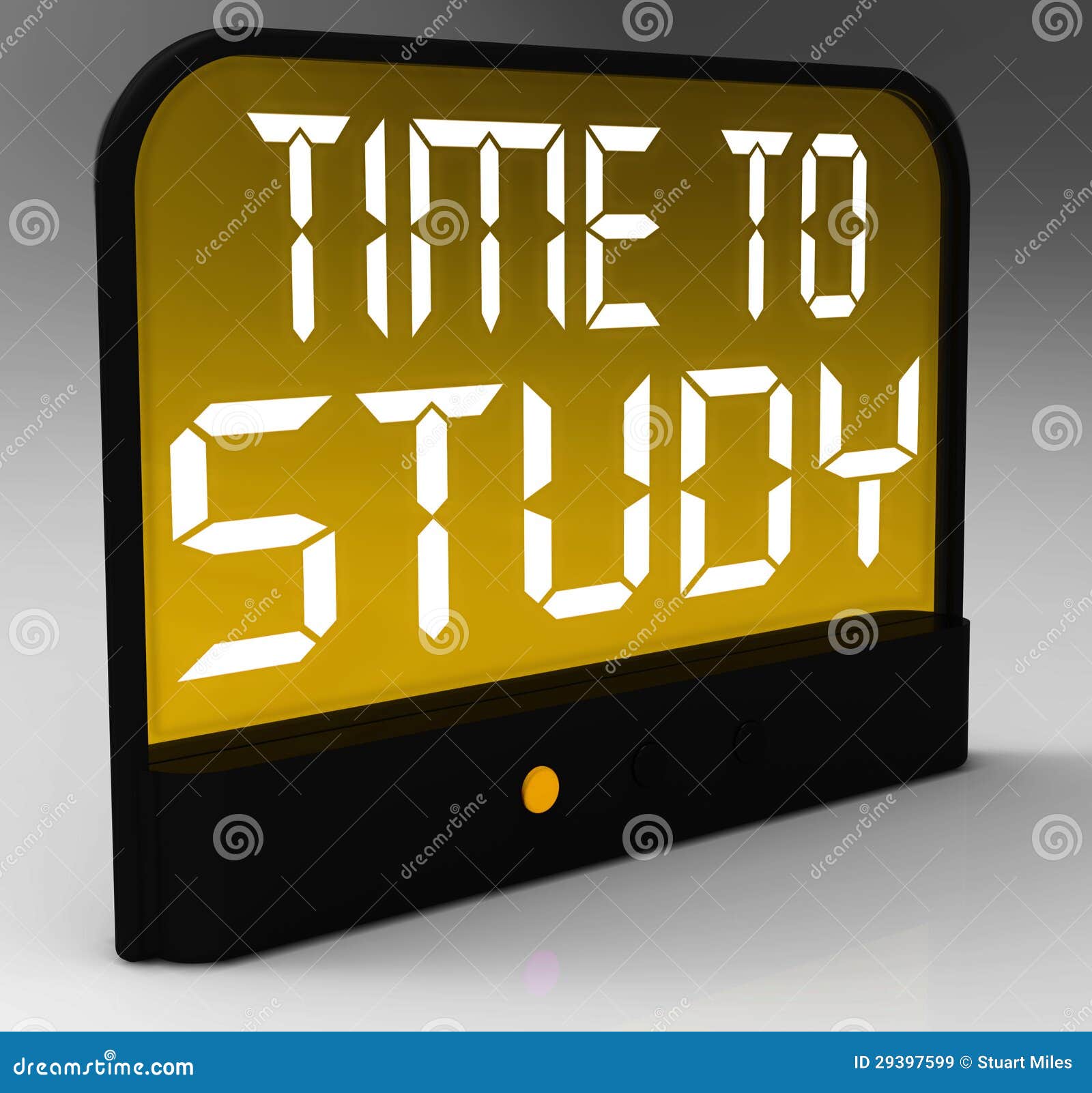 Time To Study Message Showis Education and Studying Stock Illustration ...