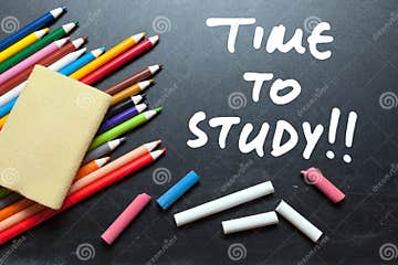 Time to study stock photo. Image of blackboard, student - 46060556