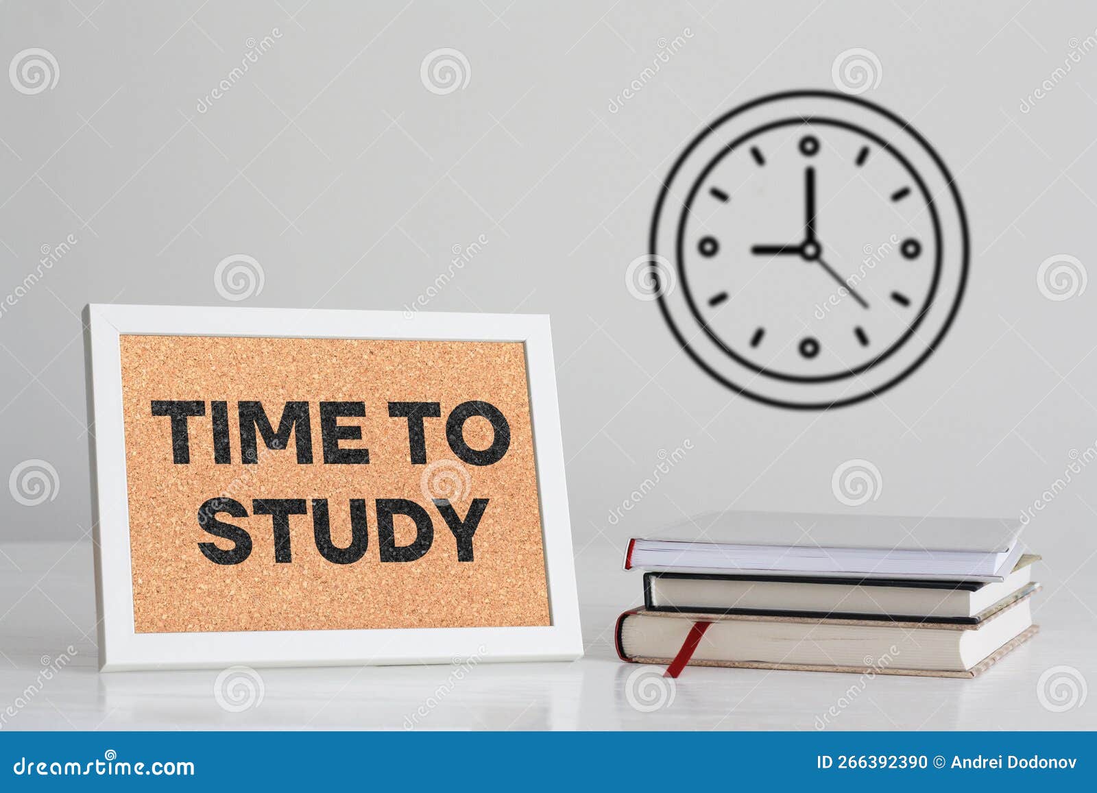 Time To Study is Shown Using the Text Stock Photo - Image of deadline ...