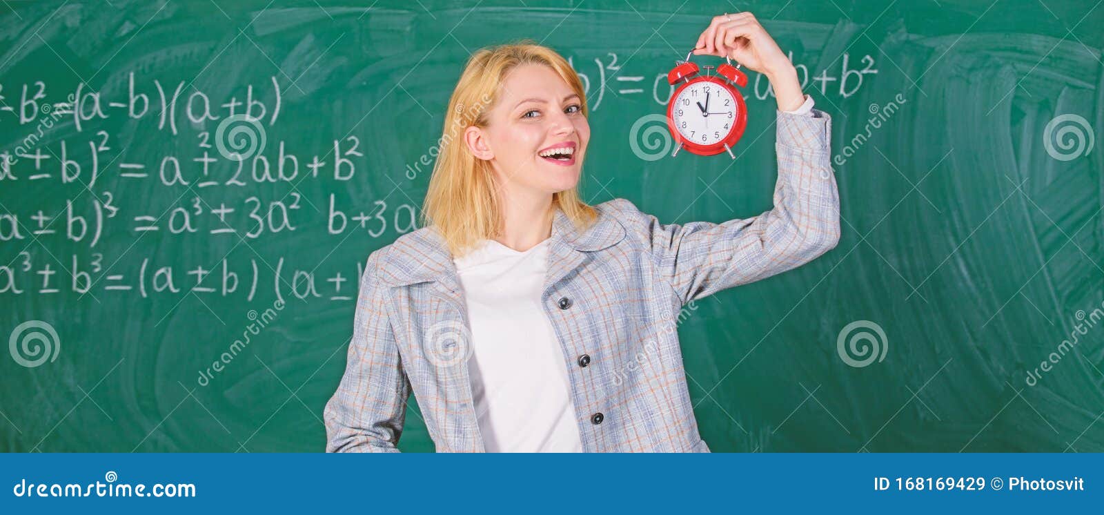 Time To Study. Welcome Teacher School Year. Looking Committed Teacher ...