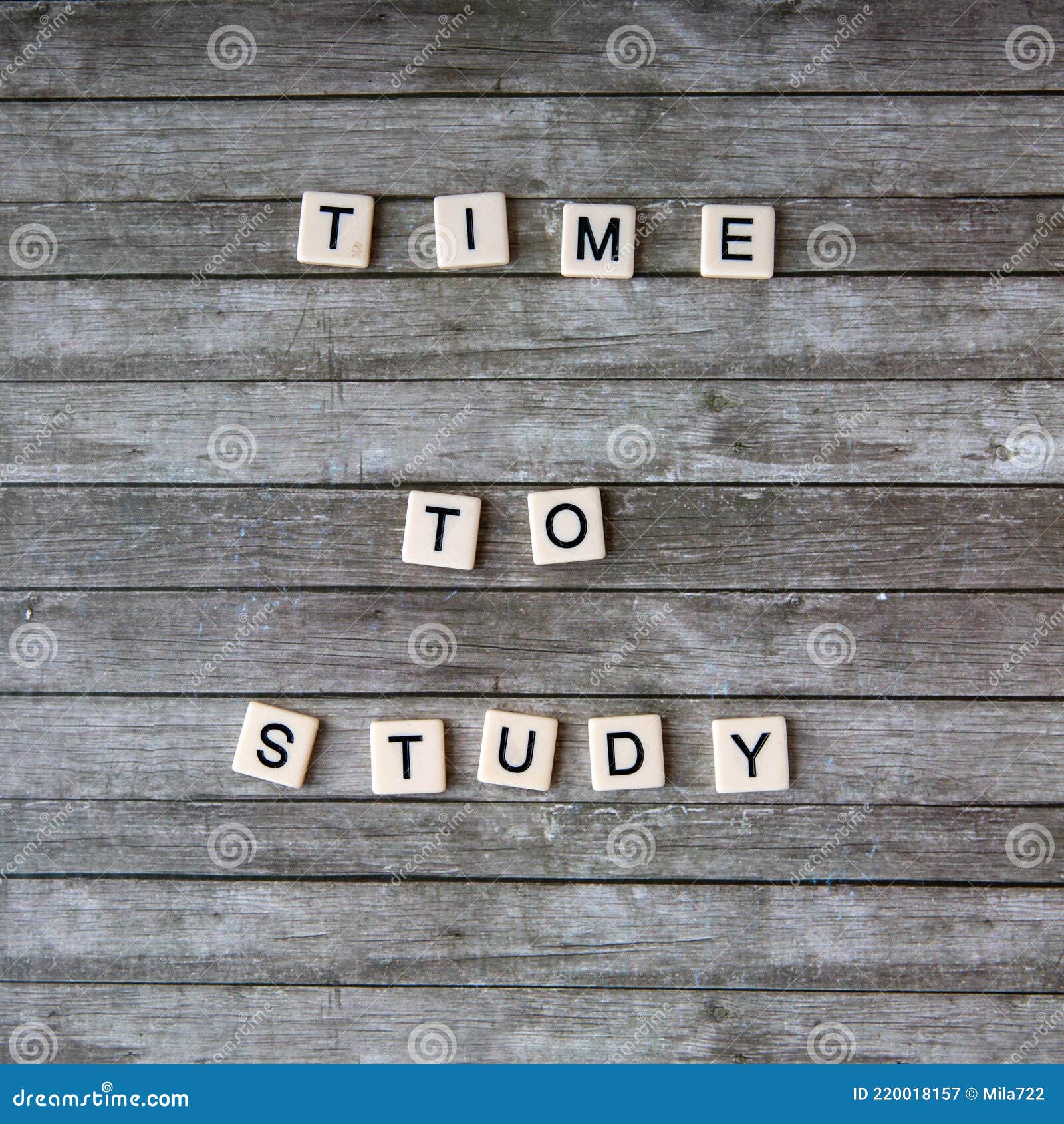 TIME TO STUDY Words is Written on a Wooden Table. TIME TO STUDY Text on ...