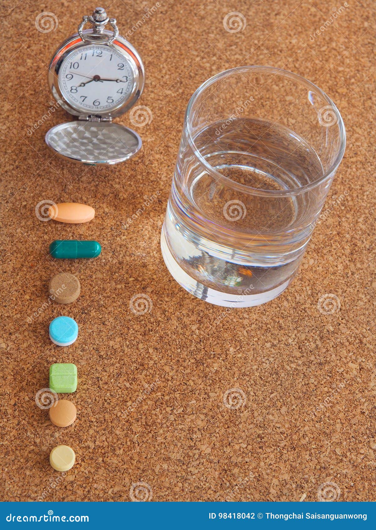 Time to take medicine stock photo. Image of healthy, alarm - 98418042