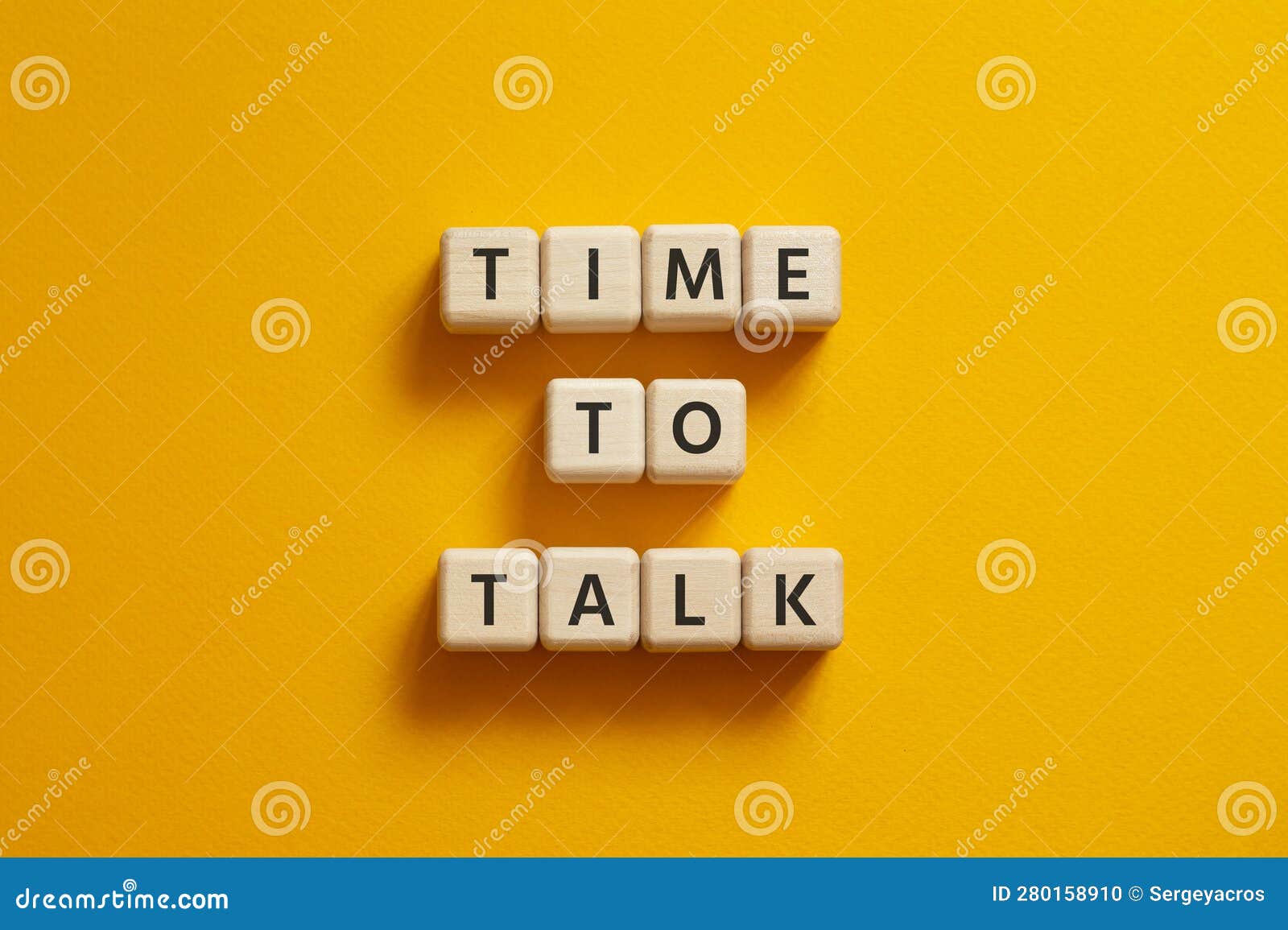 Time To Talk - Word Concept on Building Blocks, Text Stock Photo ...