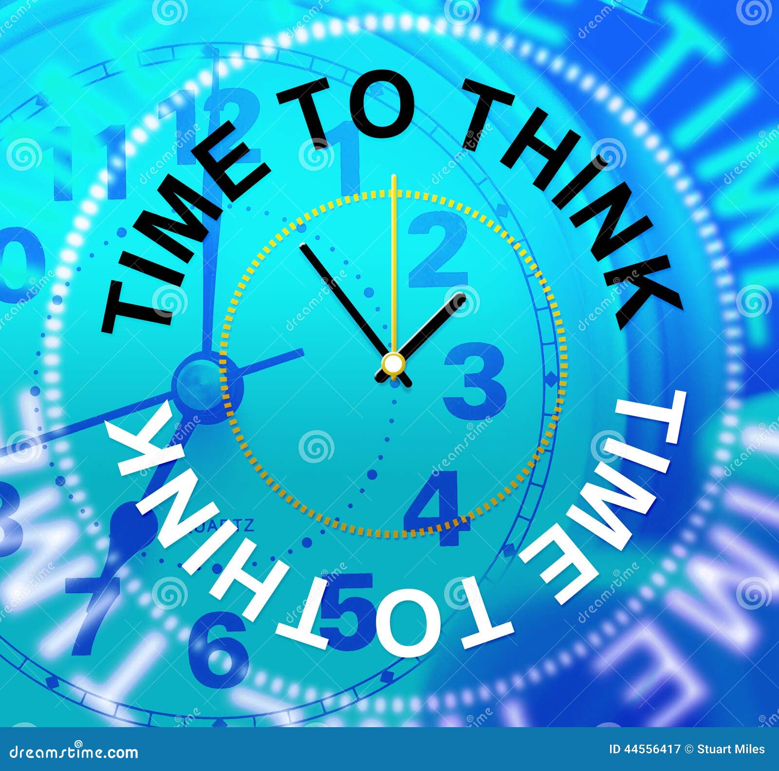 Time To Think Indicates about Idea and Reflection Stock Illustration ...