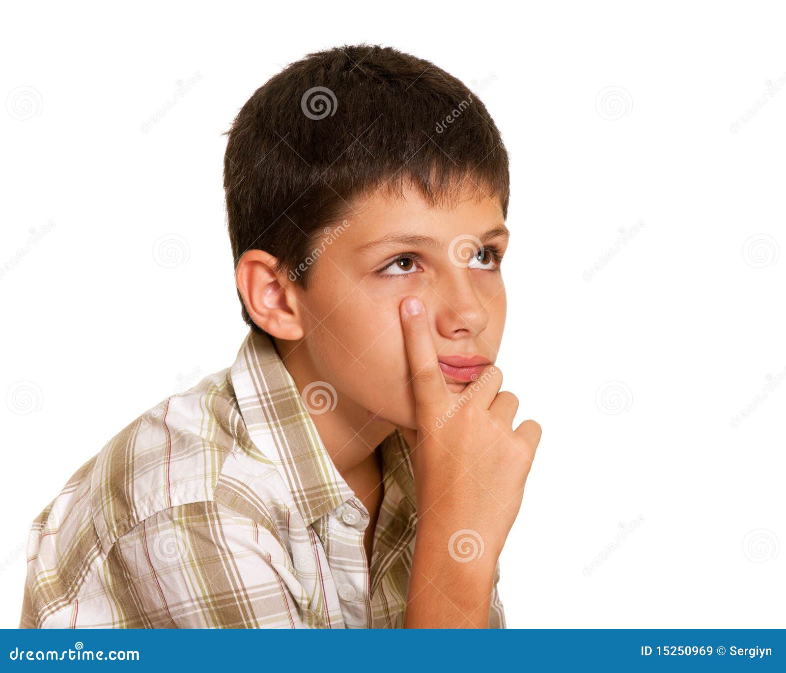 Time to think over stock image. Image of shirt, look - 15250969