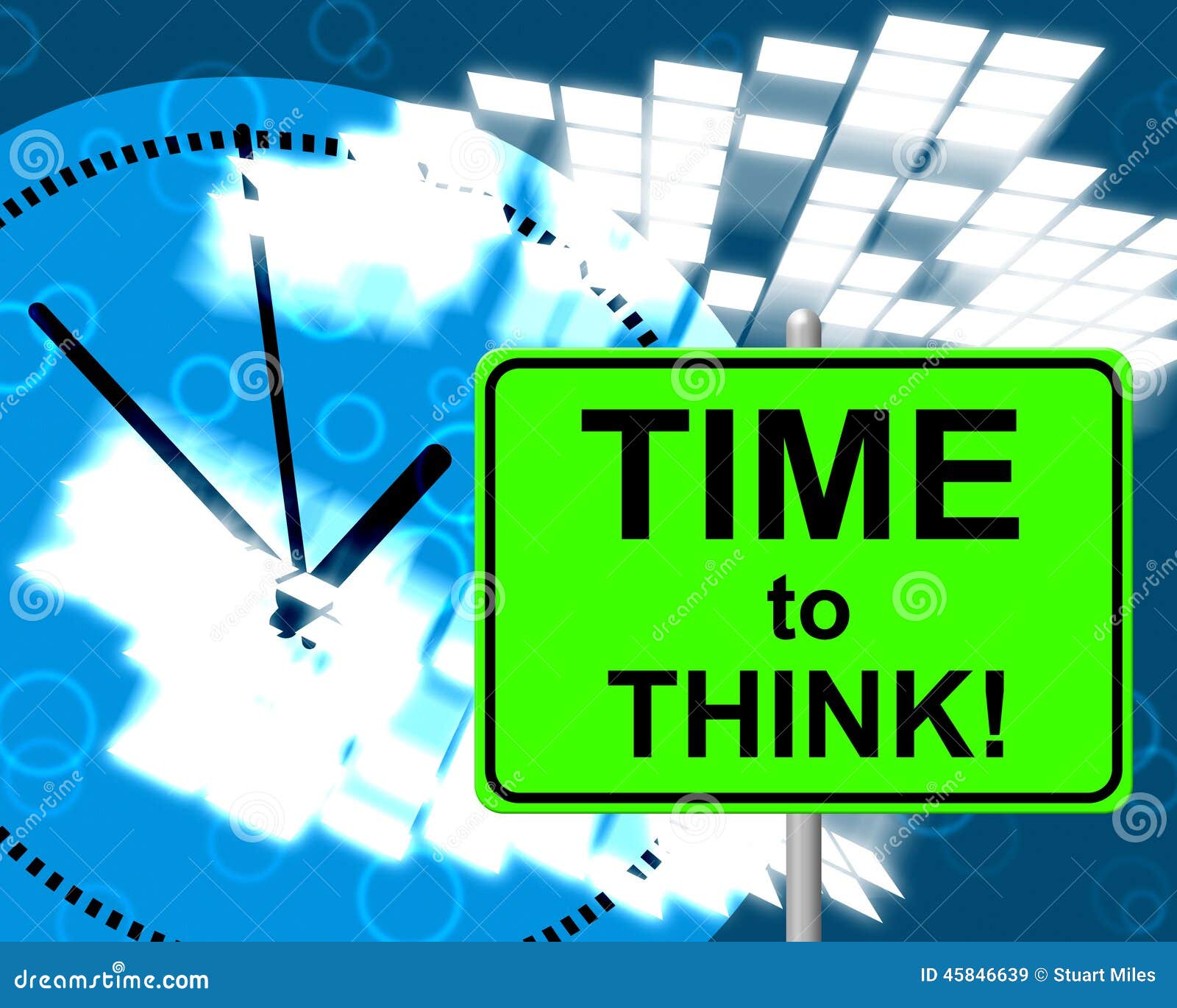 Time To Think Represents at Present and Consider Stock Illustration ... Time To Think Represents at Present and Consider Stock Illustration ...