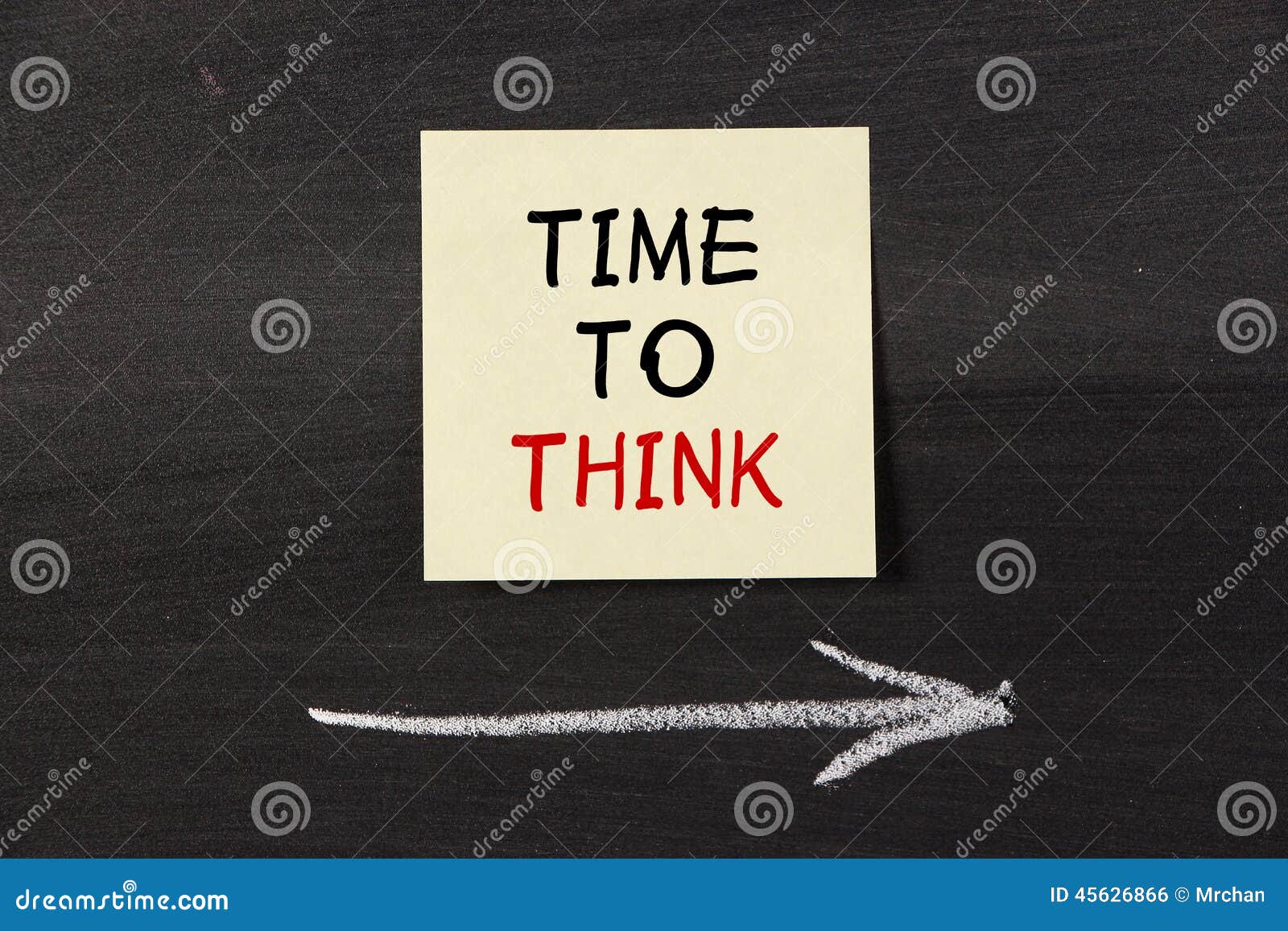 Time To Think stock photo. Image of chalk, arrow, innovate - 45626866