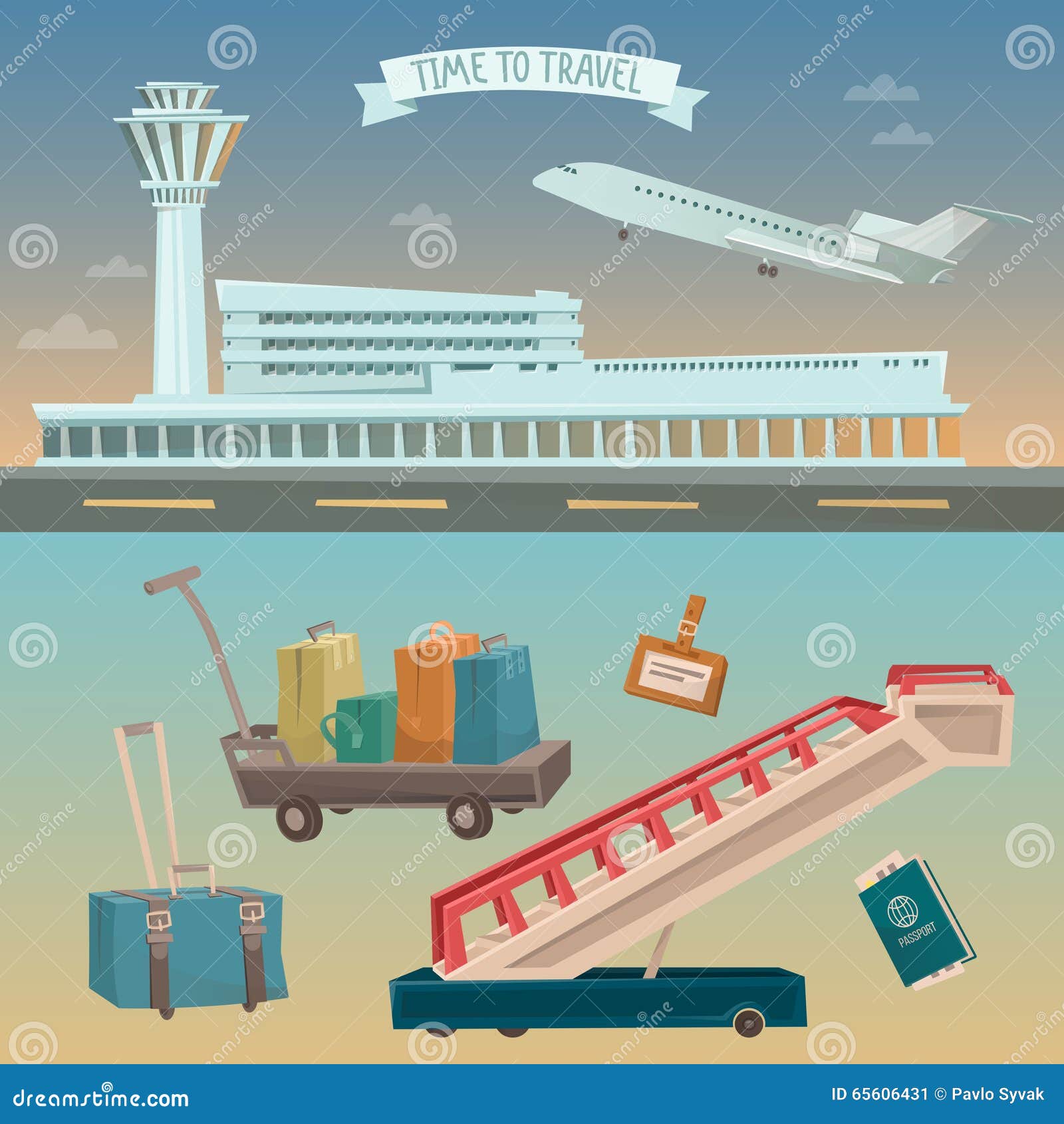 Airplane At Airport, Flight Plane Passenger Go For Journey ...