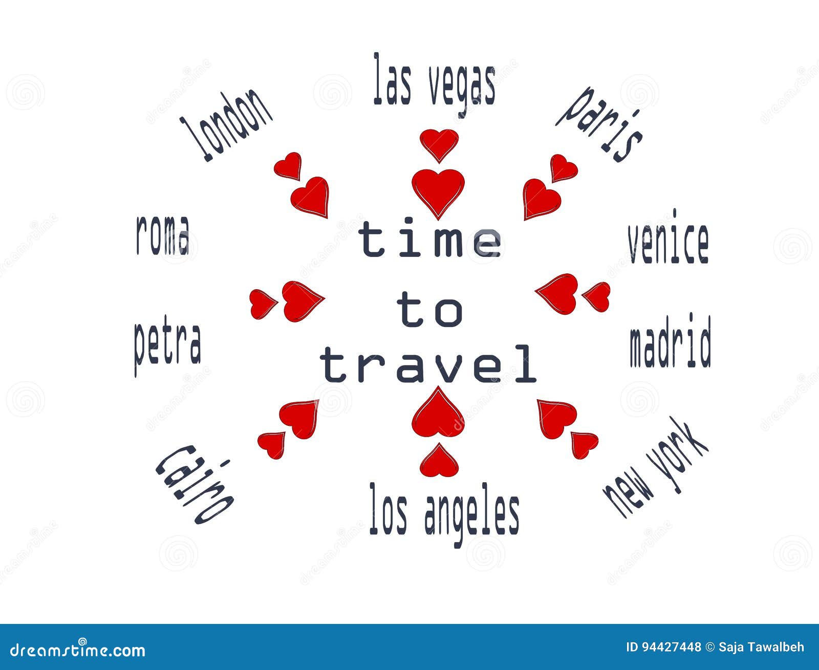 Time to travel circle stock illustration. Illustration of backpack ...