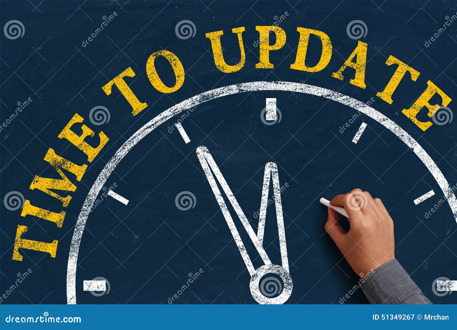 Time to update stock image. Image of businessman, blackboard - 51349267