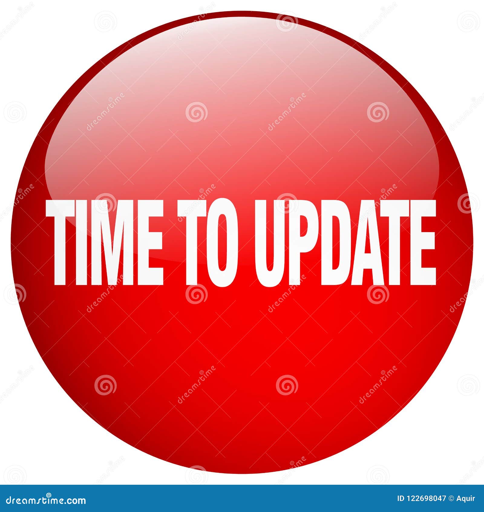 Time to update button stock vector. Illustration of icon - 122698047
