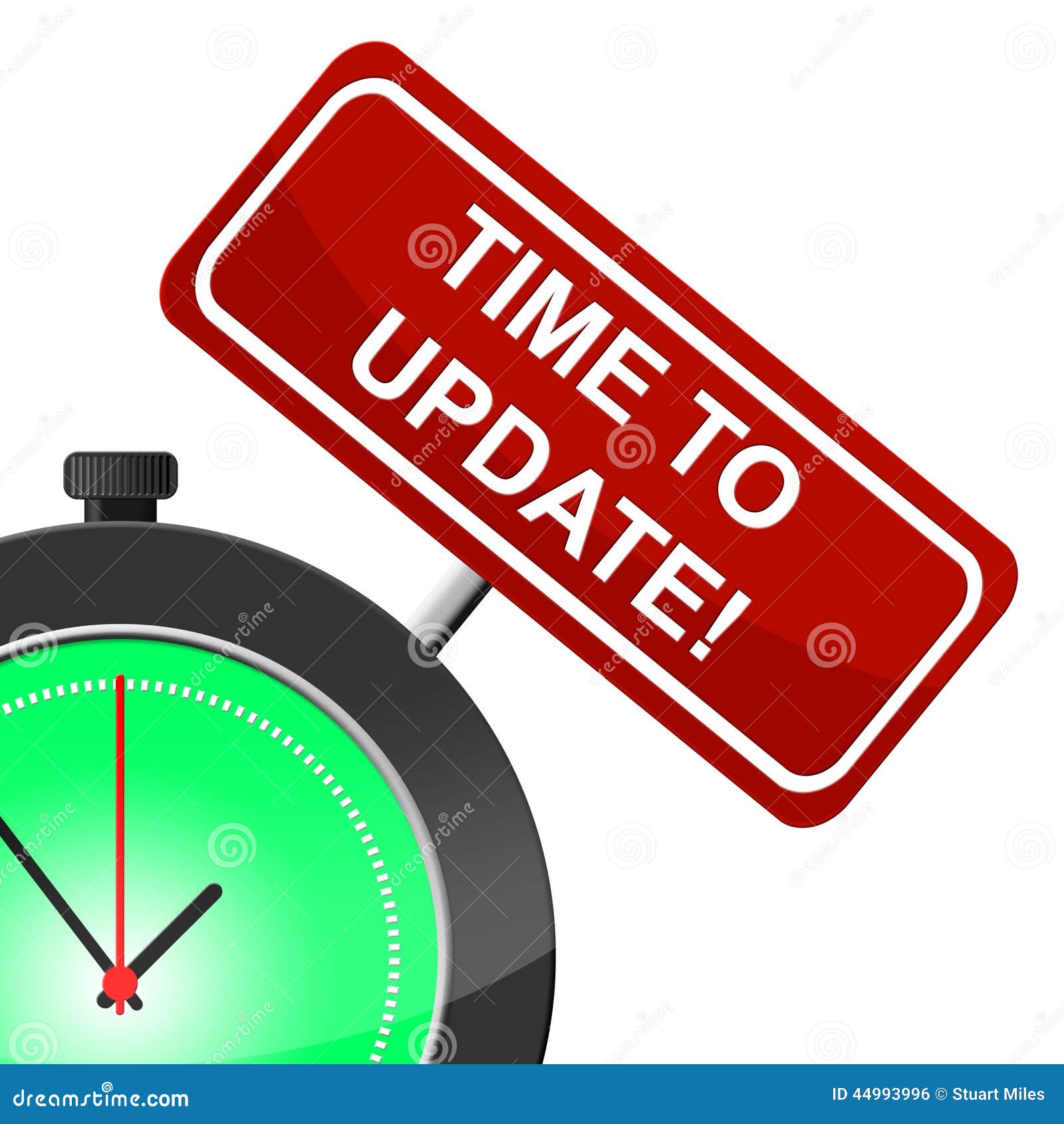Time To Update Means Modernize Improved and Reform Stock Illustration ...