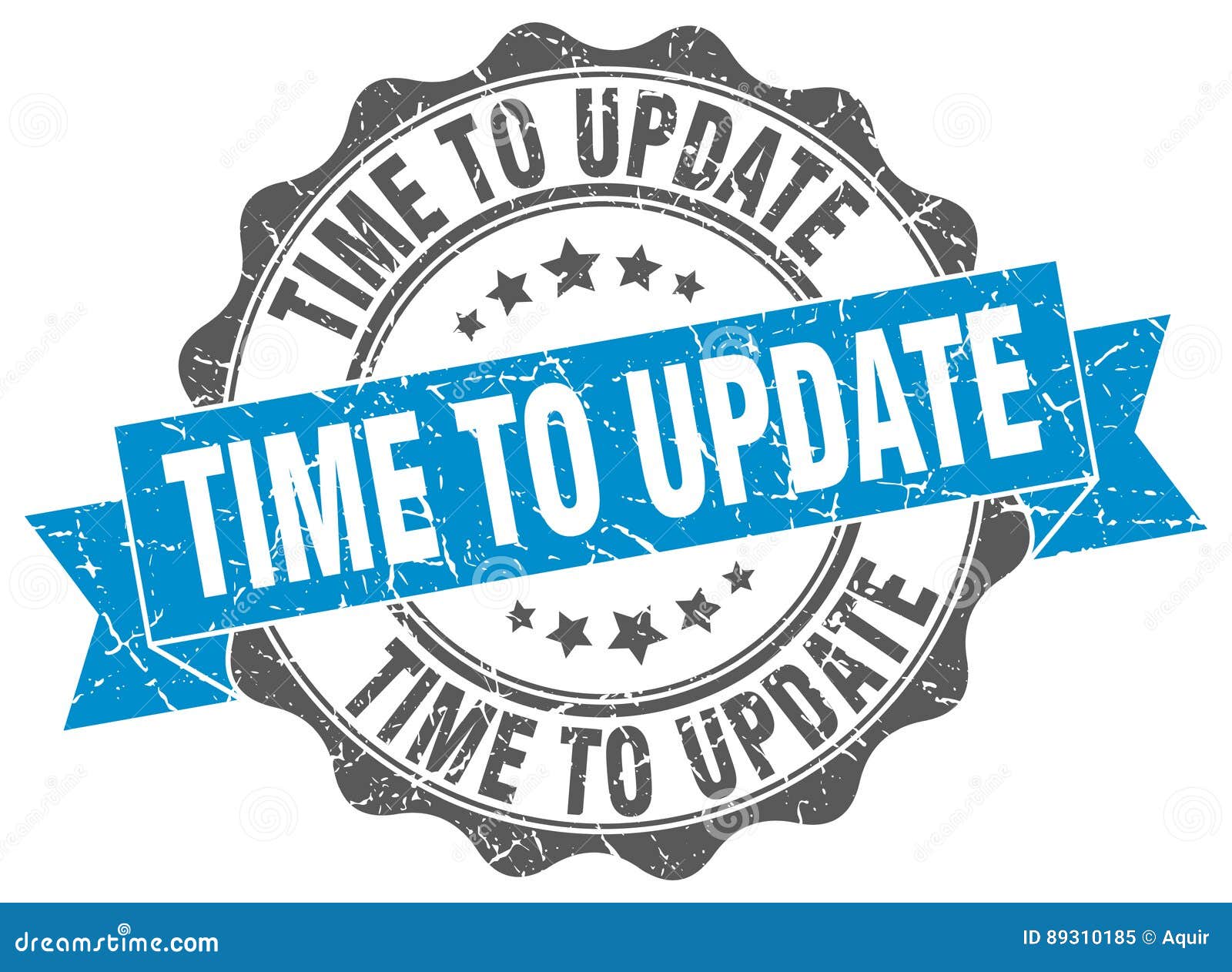 Time to update stamp stock vector. Illustration of vintage - 89310185