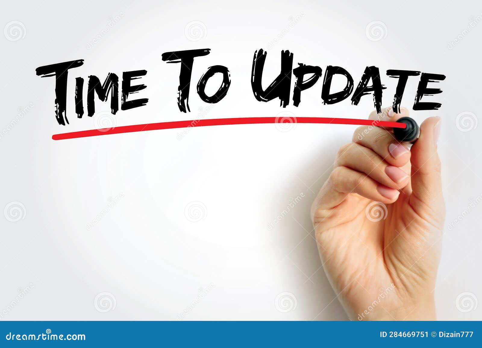 Time To Update Text Quote, Concept Background Stock Image - Image of ...