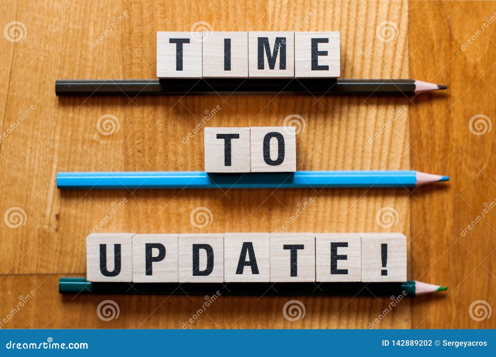 Time To Update Word Concept Stock Photo - Image of latest, progress ...