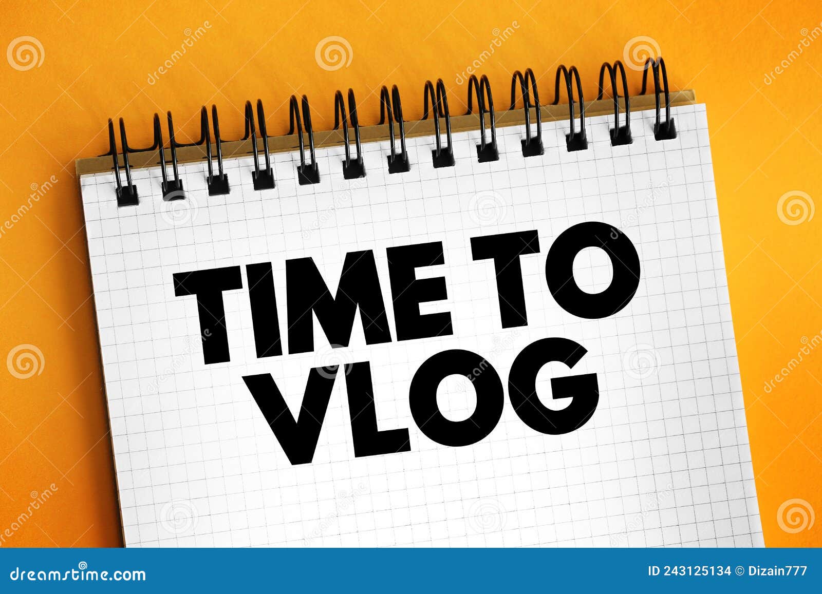 Time To Vlog Text on Notepad, Concept Background Stock Photo - Image of ...
