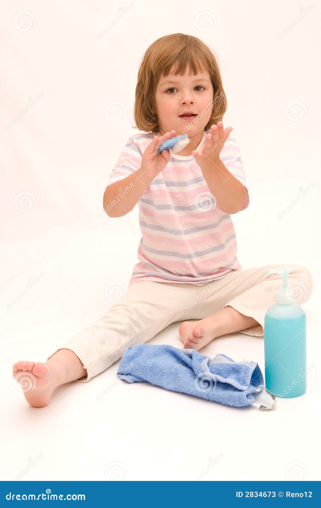 Time to wash stock image. Image of kids, girl, clean, hygiene - 2834673