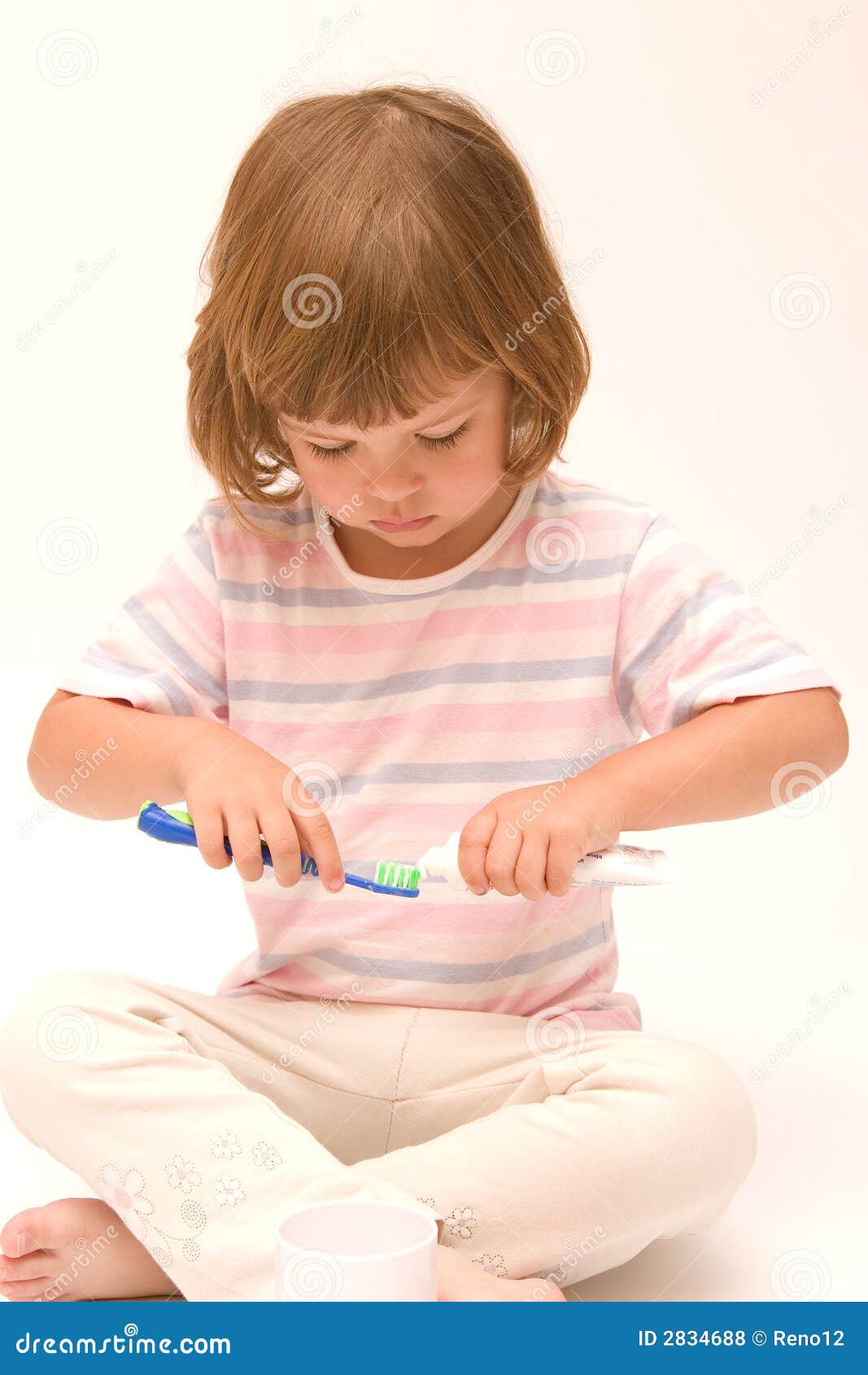 Time to wash stock photo. Image of girl, wash, brush, children - 2834688