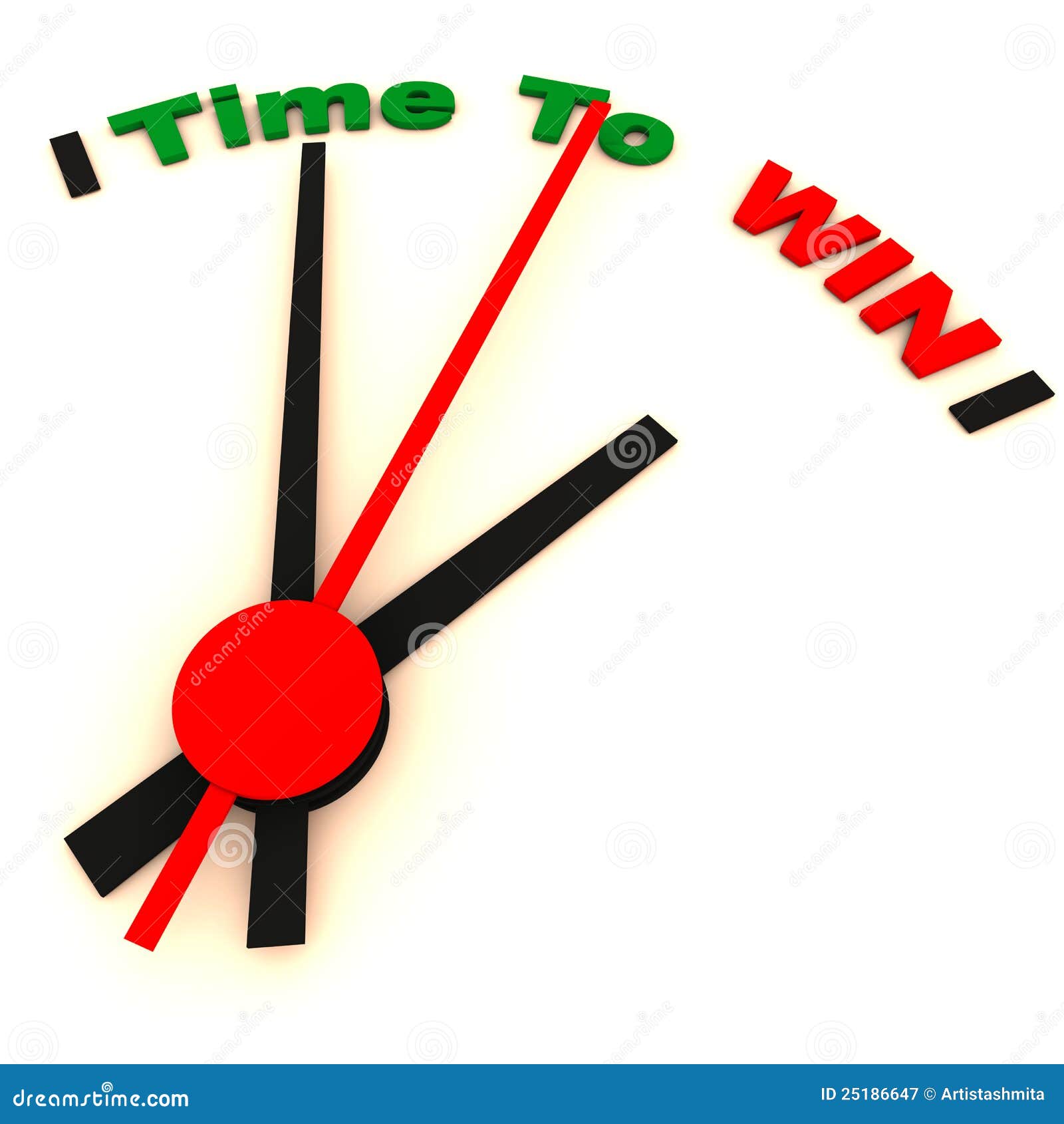 Time to win stock illustration. Illustration of clock - 25186647