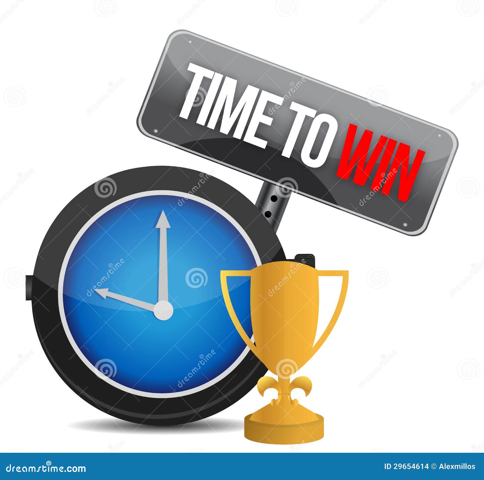 Time to win watch stock illustration. Illustration of encouragement ...