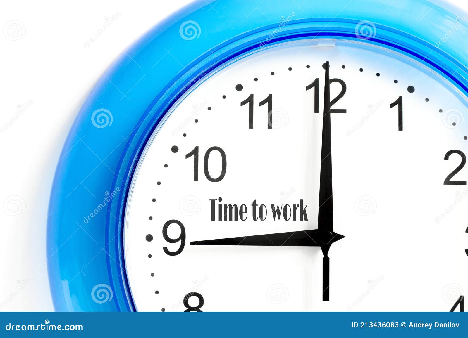 Time To Work, the Clock Shows Nine O Clock Stock Image - Image of ...
