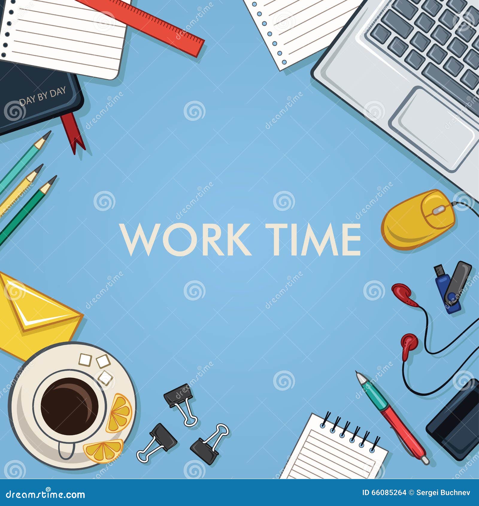 Time to Work stock vector. Illustration of analysis, chancellery - 66085264