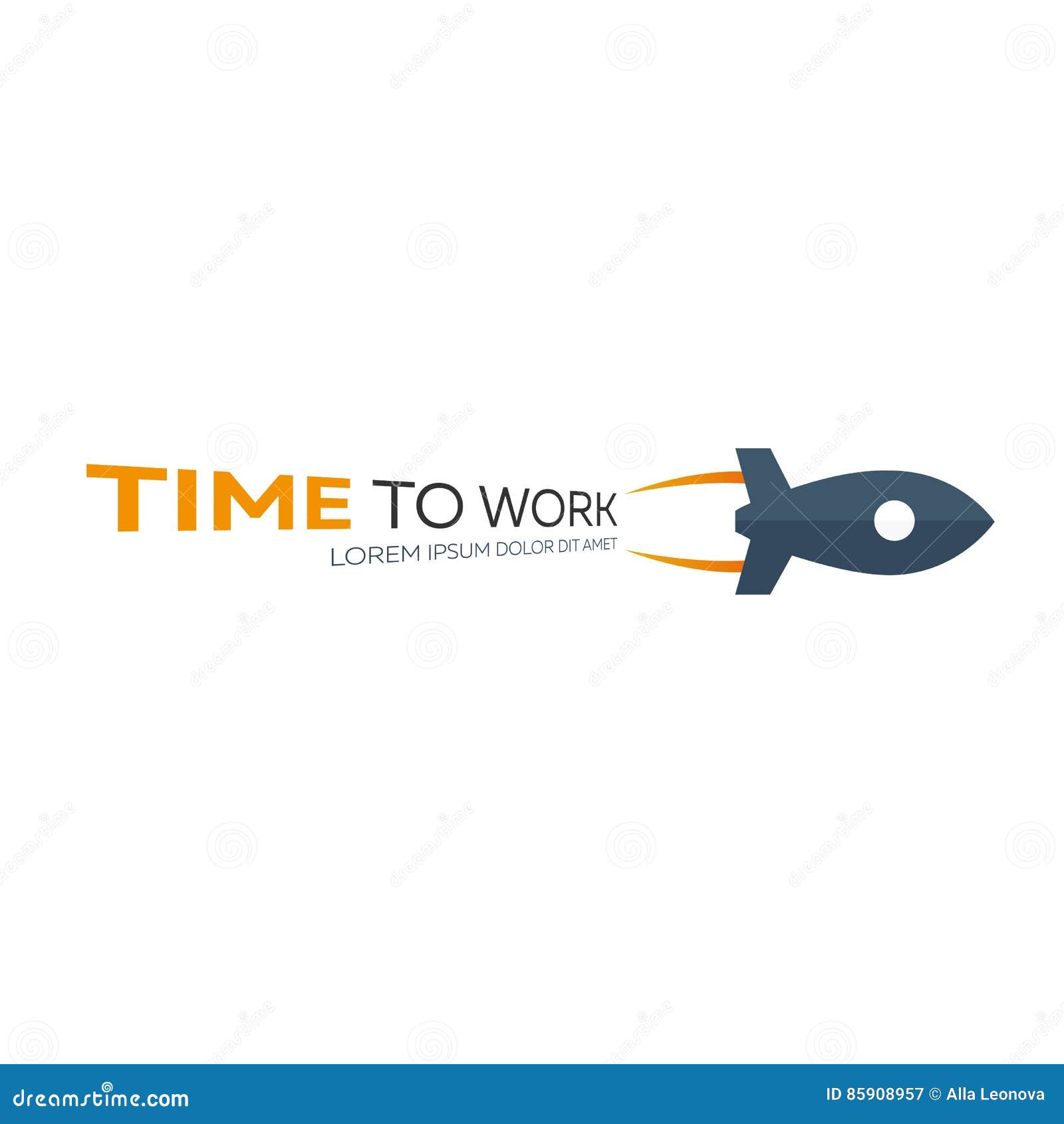 Time To Work. Time Management. Watch. Vector Flat Illustration. Stock ...