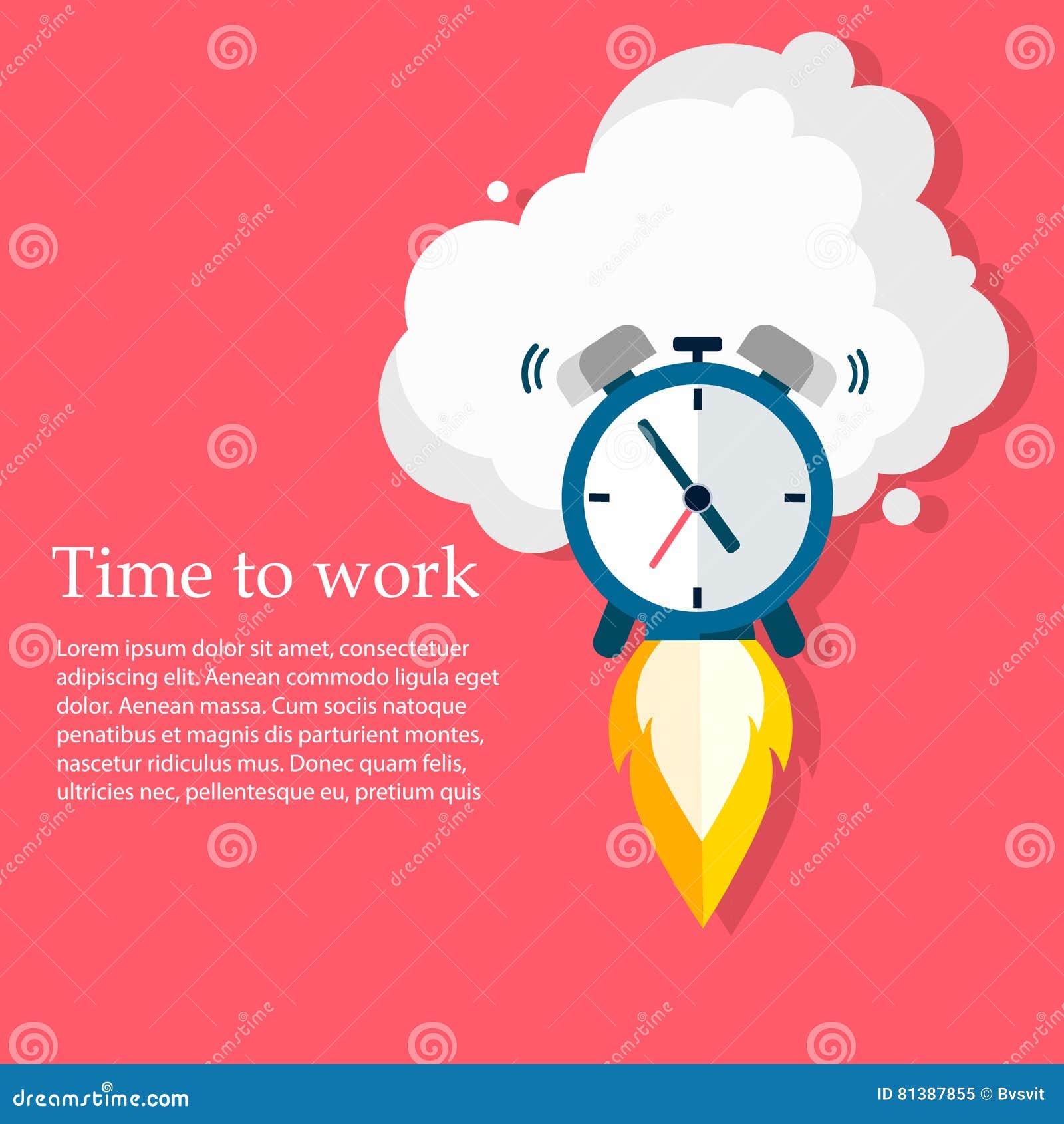 Time To Work. Time is Running Out. Vector Design Stock Vector ...