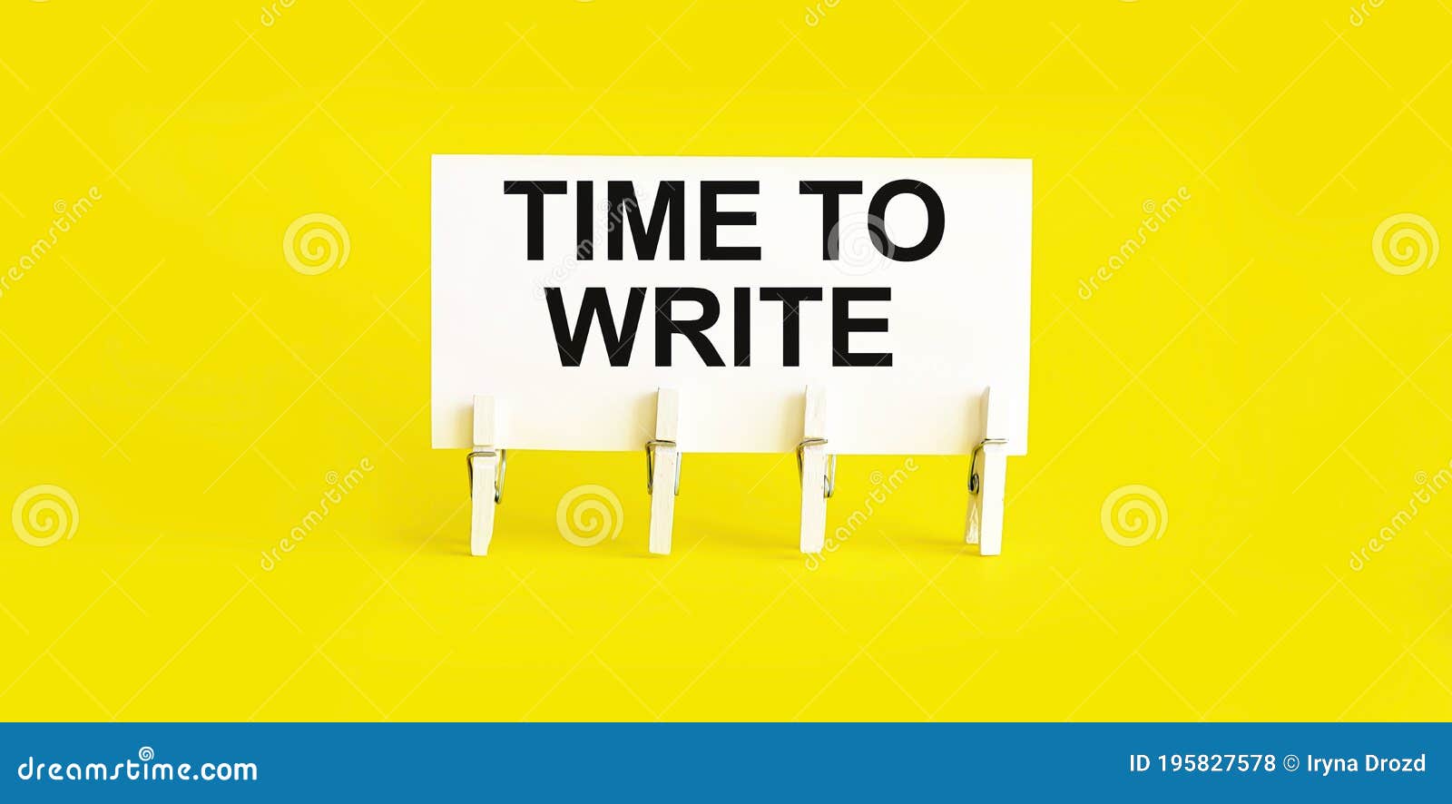 TIME TO WRITE , Written on White Sticky Note on Yellow Background Stock ...