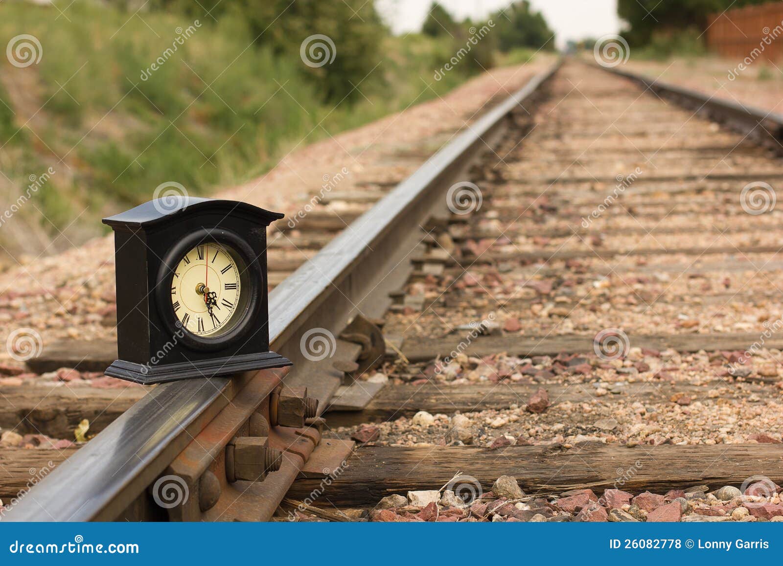 Time on Track stock photo. Image of alignment, clock - 26082778