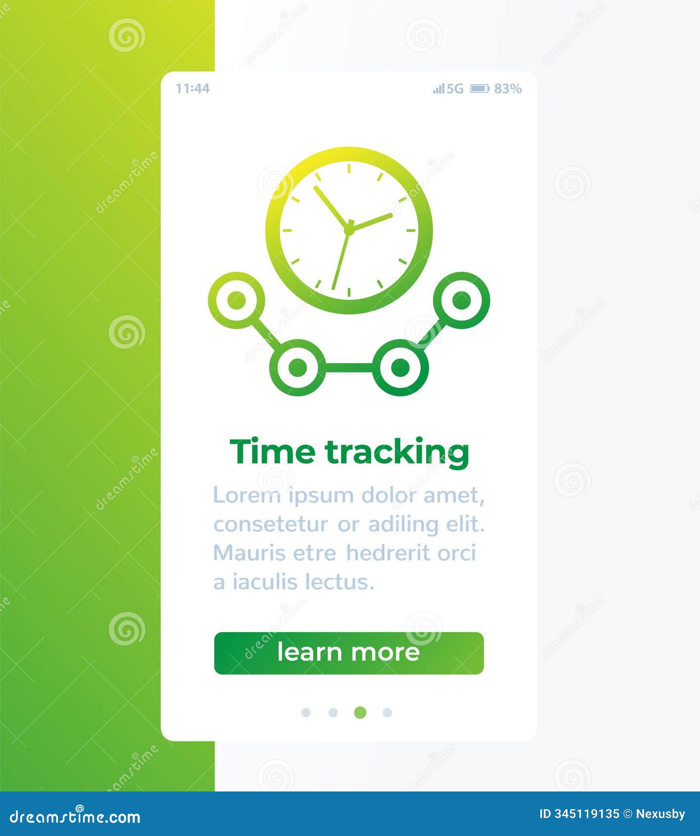Time Tracking Banner with Icon, Vector Design Stock Illustration ...