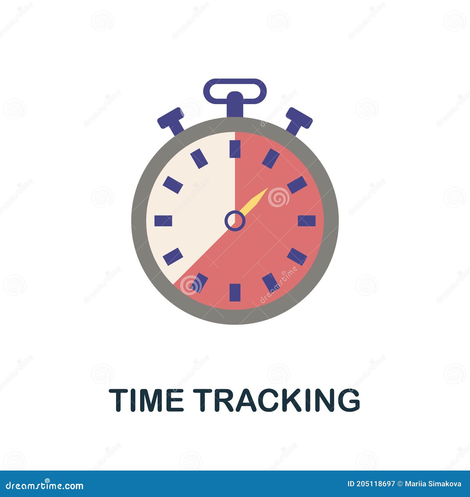 Timesheet Infographics Linear Icons Collection Royalty-Free Stock Image ...