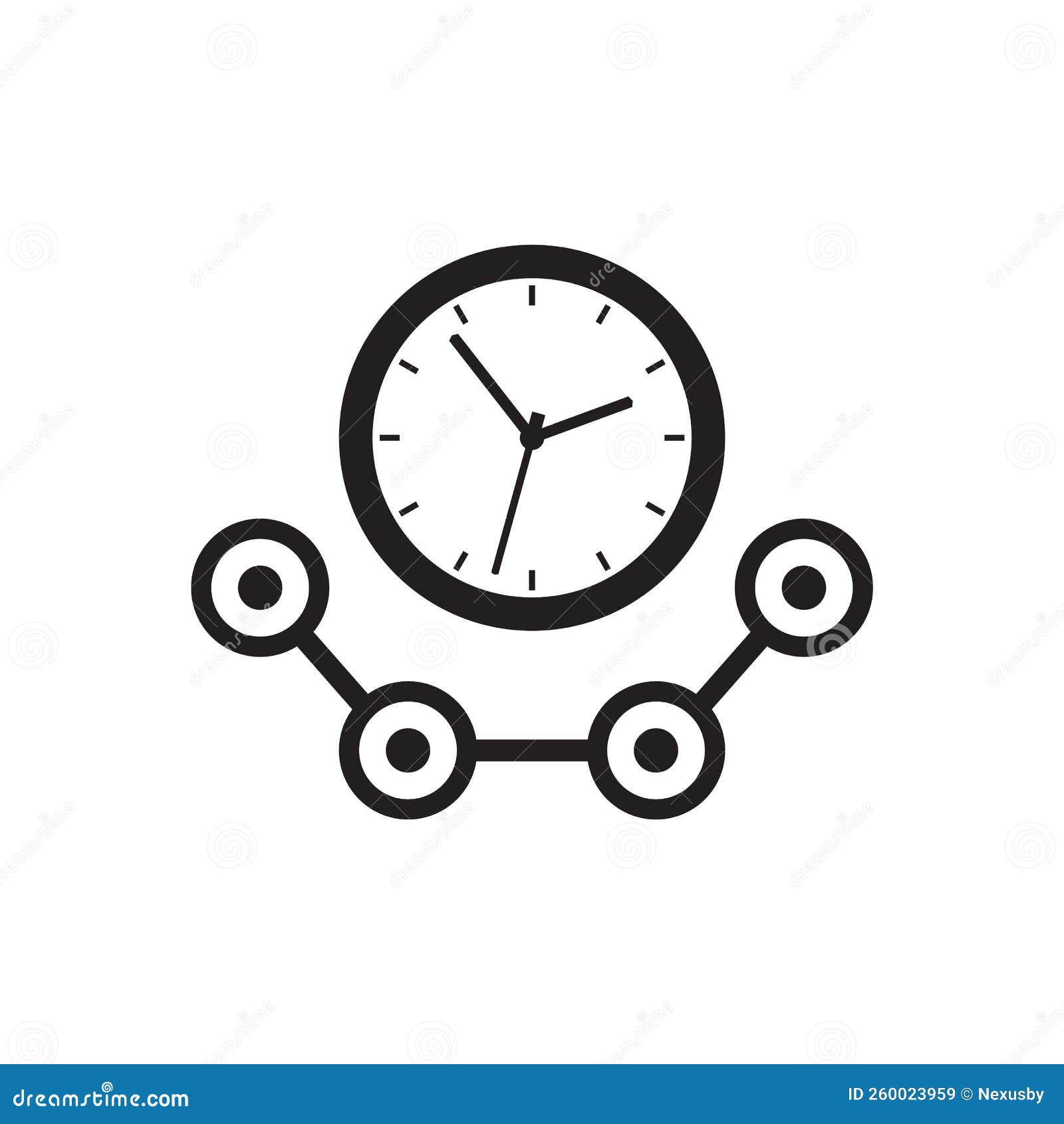 Time Tracking Icon on White Stock Vector - Illustration of phase ...