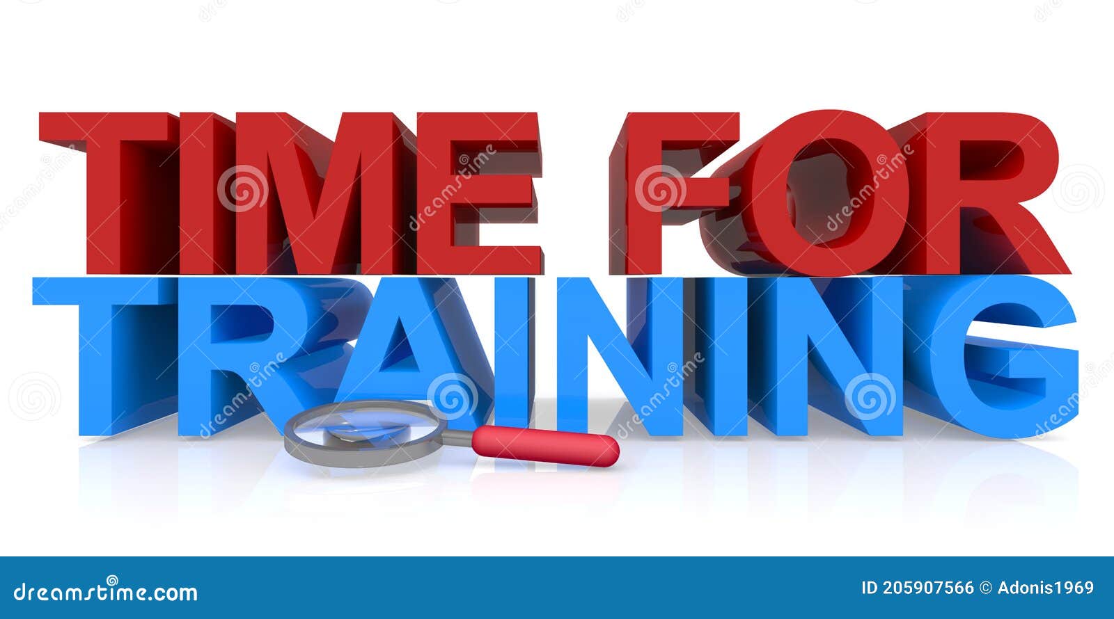 Time for training on white stock illustration. Illustration of computer ...