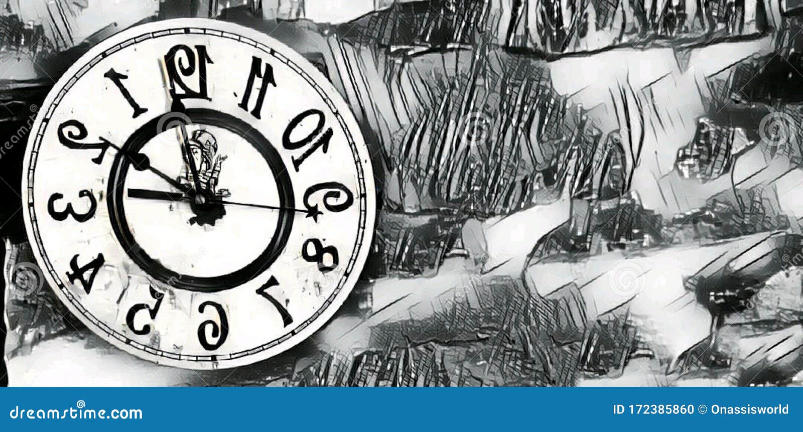 Unique Time Travel Backward Clock Stock Photo - Image of clock, travel ...