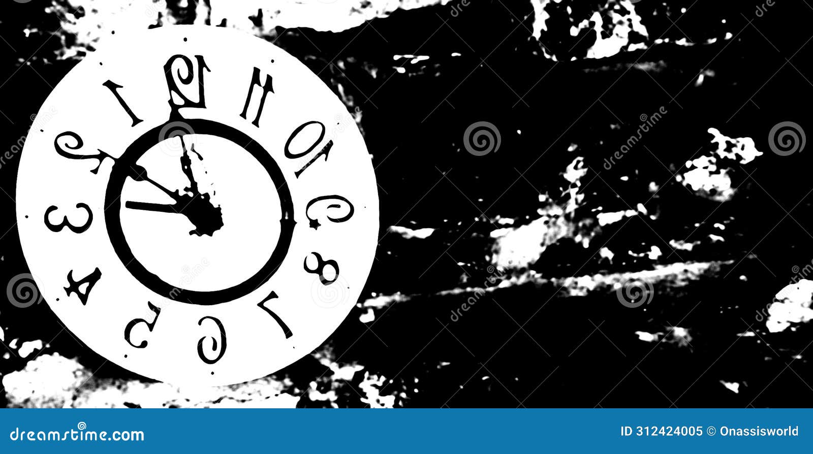 Time Travel Backwards Wall Clock Stock Image - Image of travel, wall ...