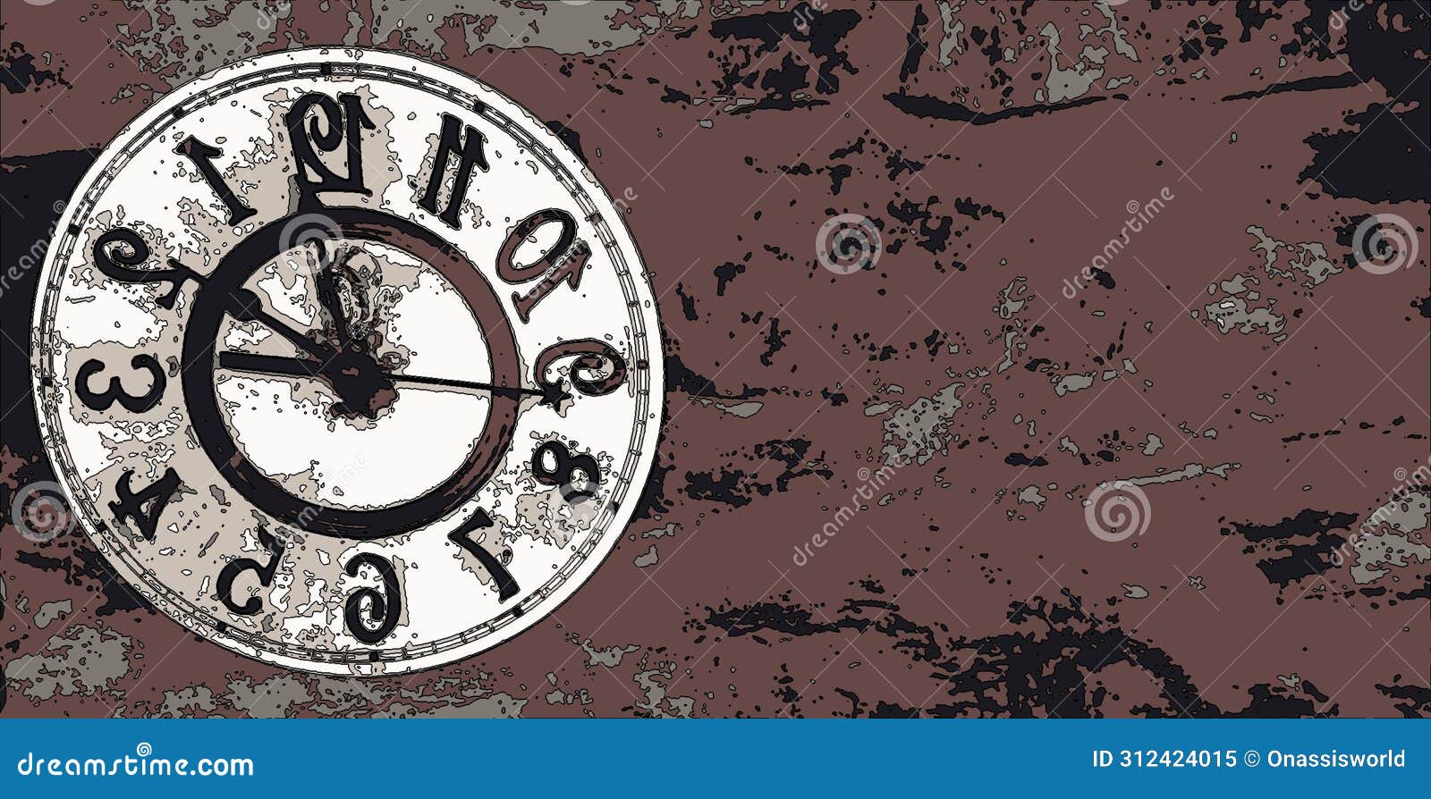 Time Travel Backwards Wall Clock Stock Image - Image of travel, time ...