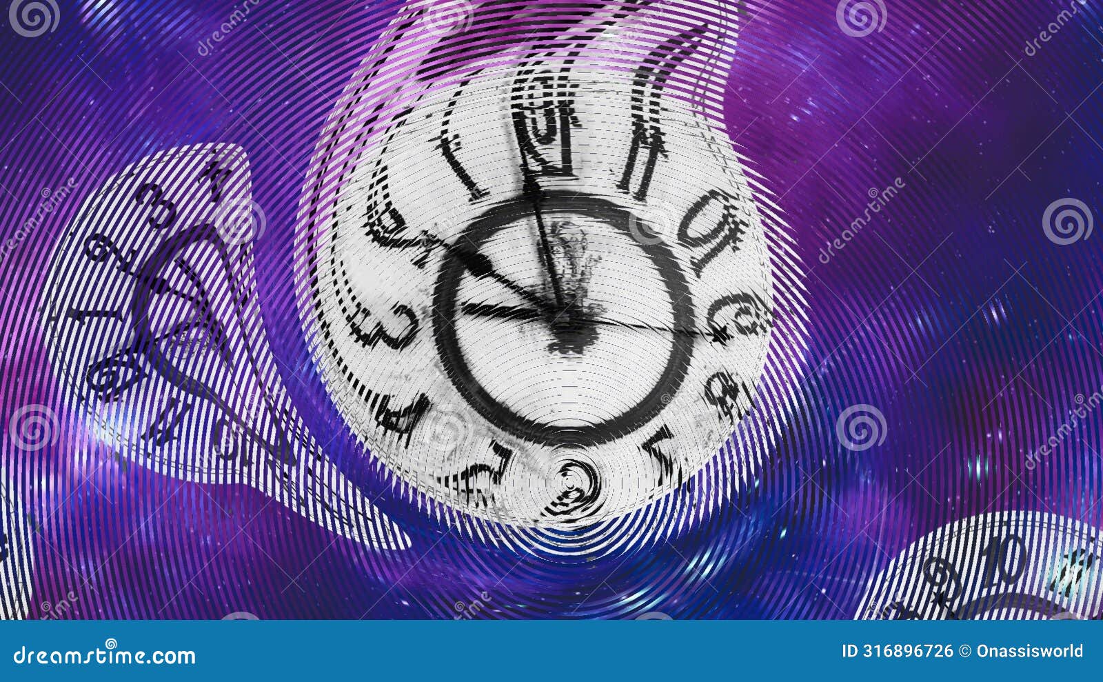 Time Travel Clock Face Abstract Background Stock Photo - Image of ...